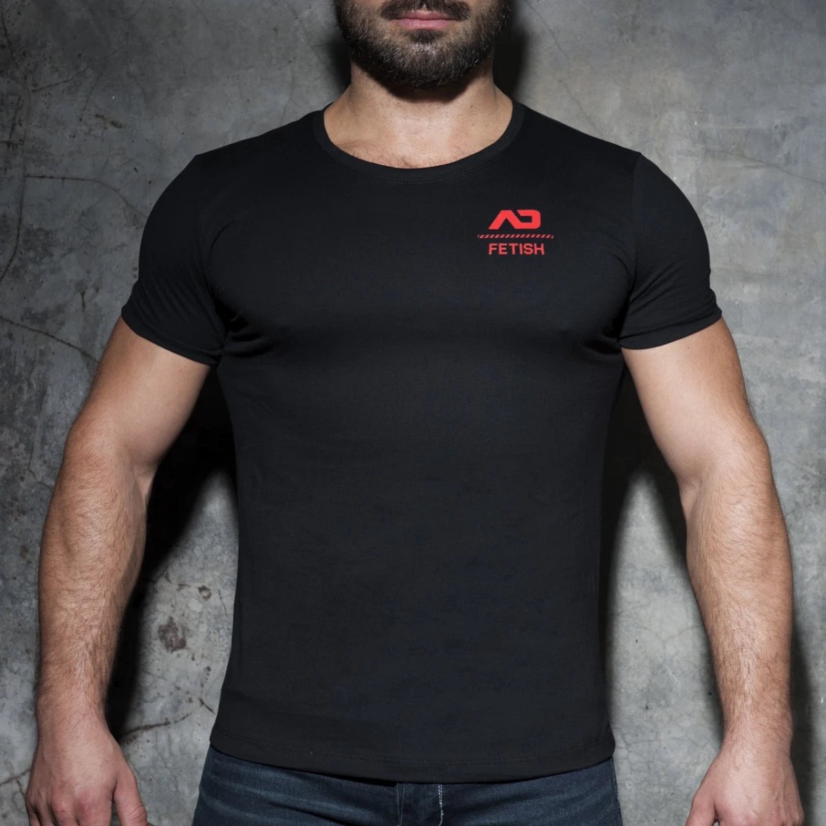 ADDICTED FETISH U- NECK T-SHIRT - BLACK | ADDICTED SA